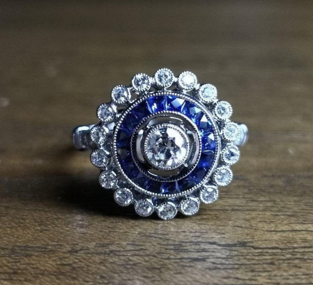 Antique Art Deco Engagement Ring, Antique Edwardian Ring, Handmade ...