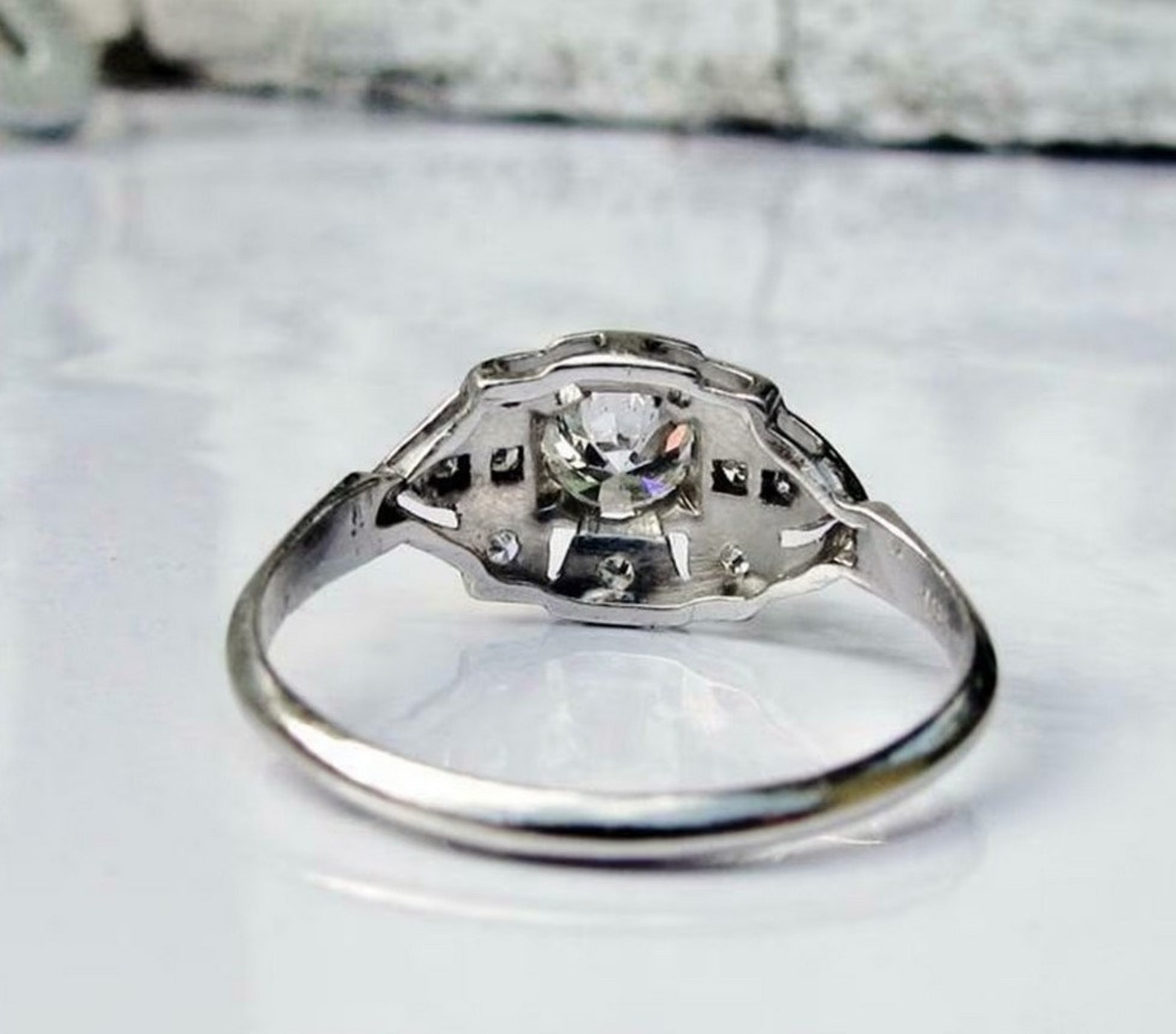 1930s Vintage Old European Diamond Ring, Retro Iconic Ring for Women ...