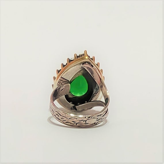 Traditional Hurrem Sultan Emerald Quartz 925 Silver Turkish