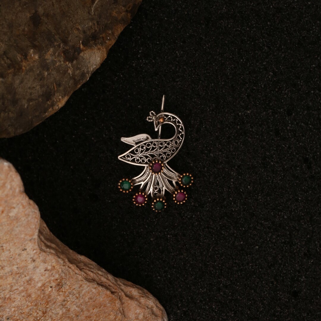 Handmade Filigree Silver Phoenix Brooch Symbol of - Etsy