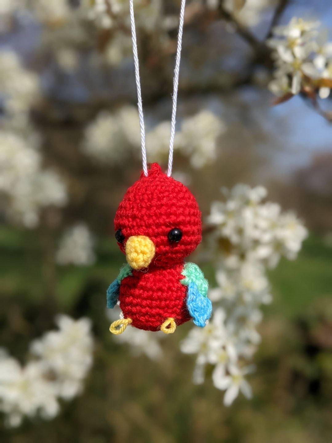 Parrot, Amigurumi, Crochet Animal, Key Ring, Hanging, Decoration - Etsy