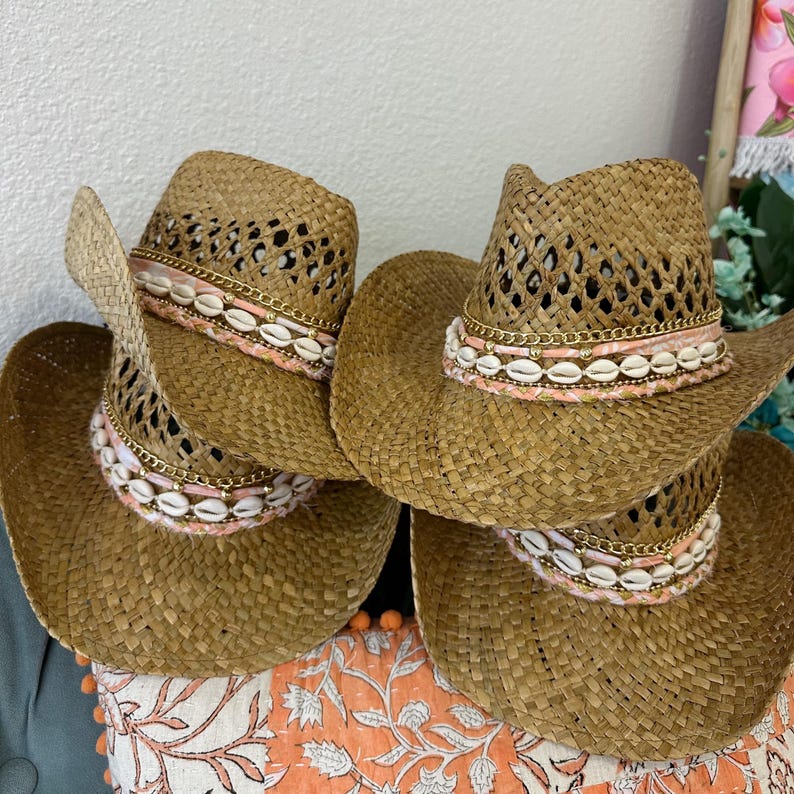 Coastal Cowgirl Hat -lilo Coral Hat - Etsy