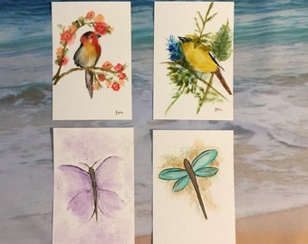 Hand Painted Note Cards - Etsy