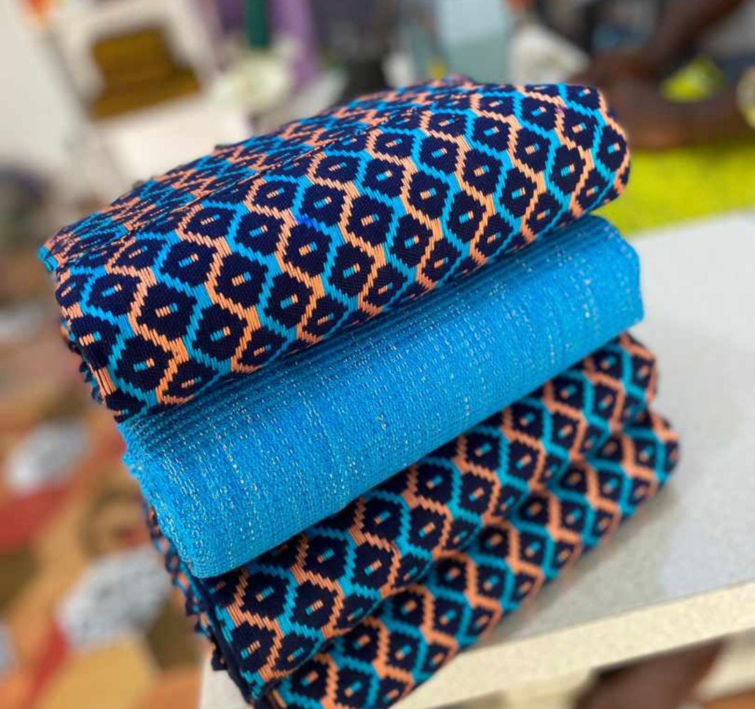 Authentic Kente 6 Yards Genuine Ghana Handwoven Kente Fabric and Kente ...