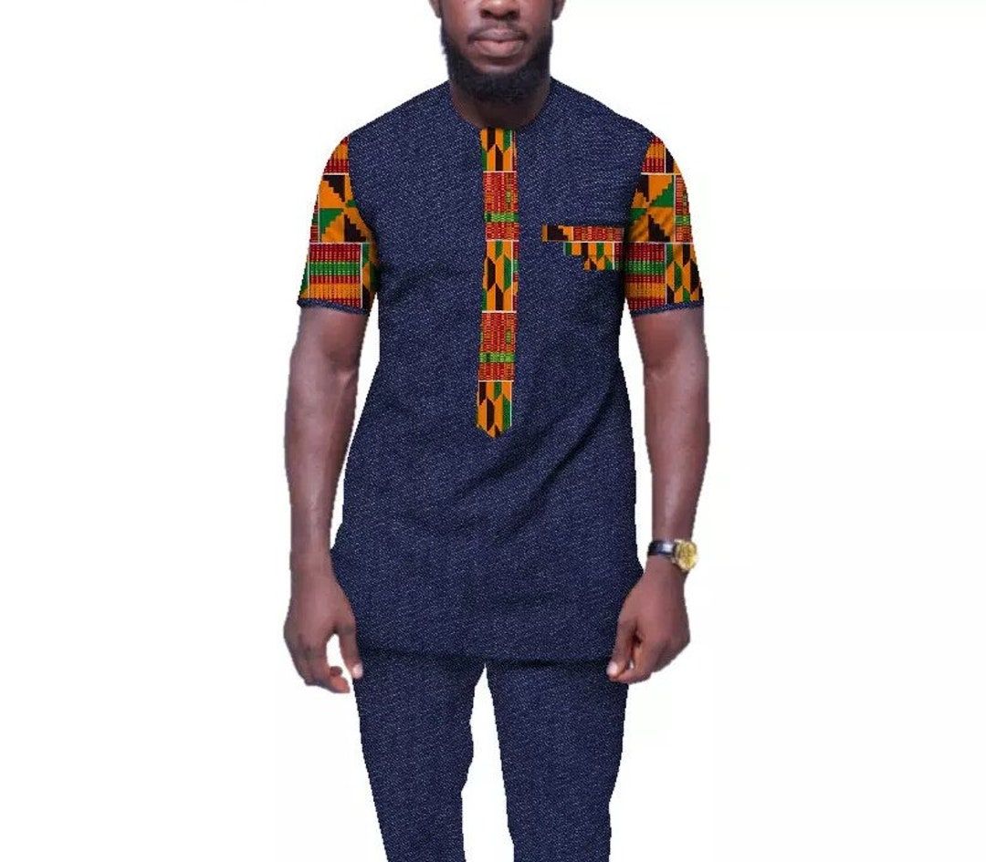 African Men Clothing | Kaftan African Men Shirt and Down | Dashiki Mens ...