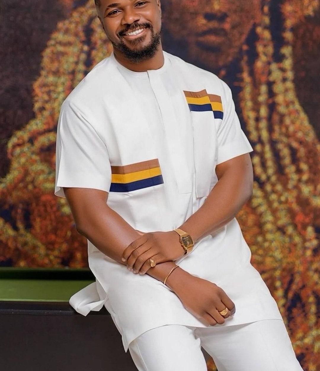 White African Men Attire, Nigerian Men Attire, African Wedding Suit ...