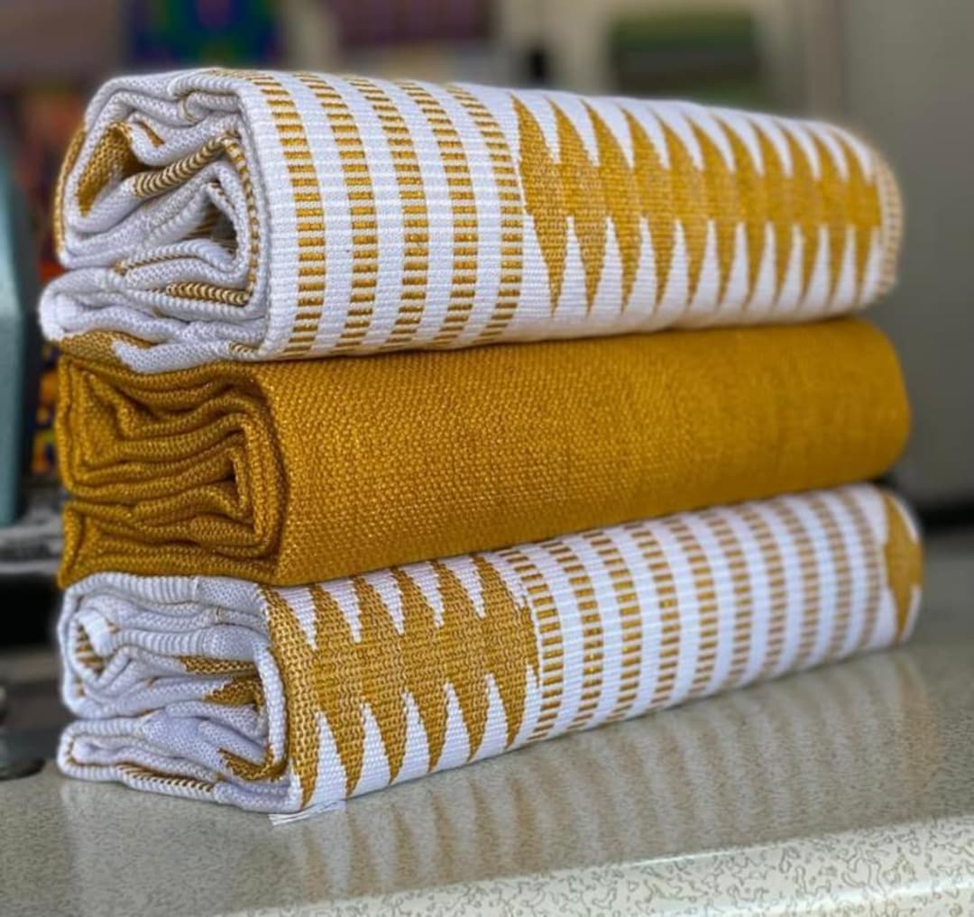 Colorful African Kente, Kente Fabric by the Yard, 100% Cotton Cloth ...