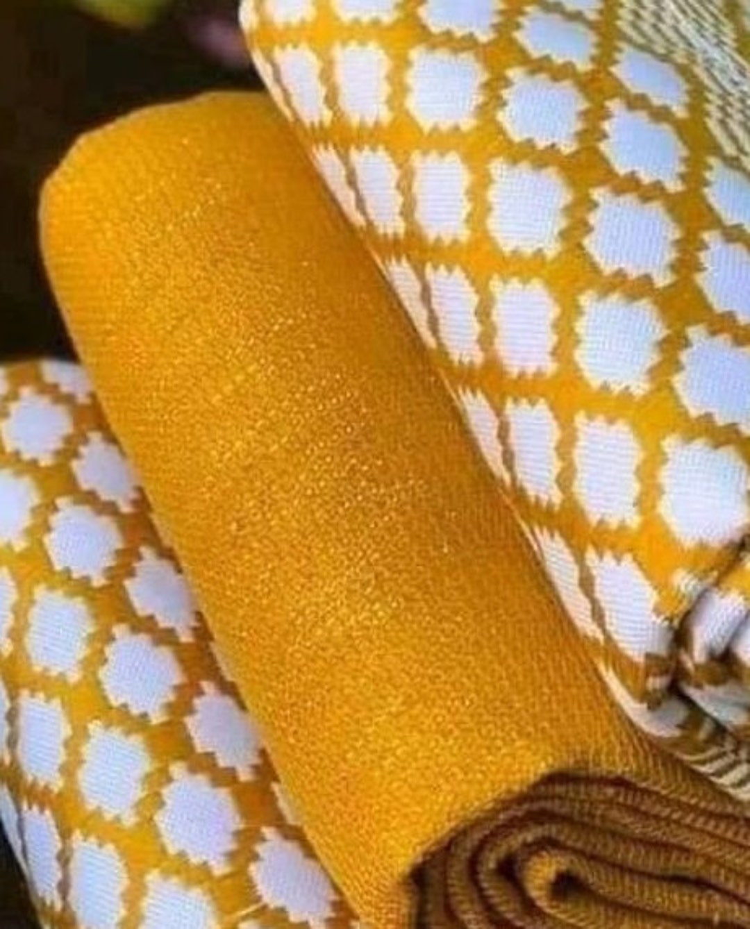 Plain Kente Gold Fabric 2 Yards - Etsy