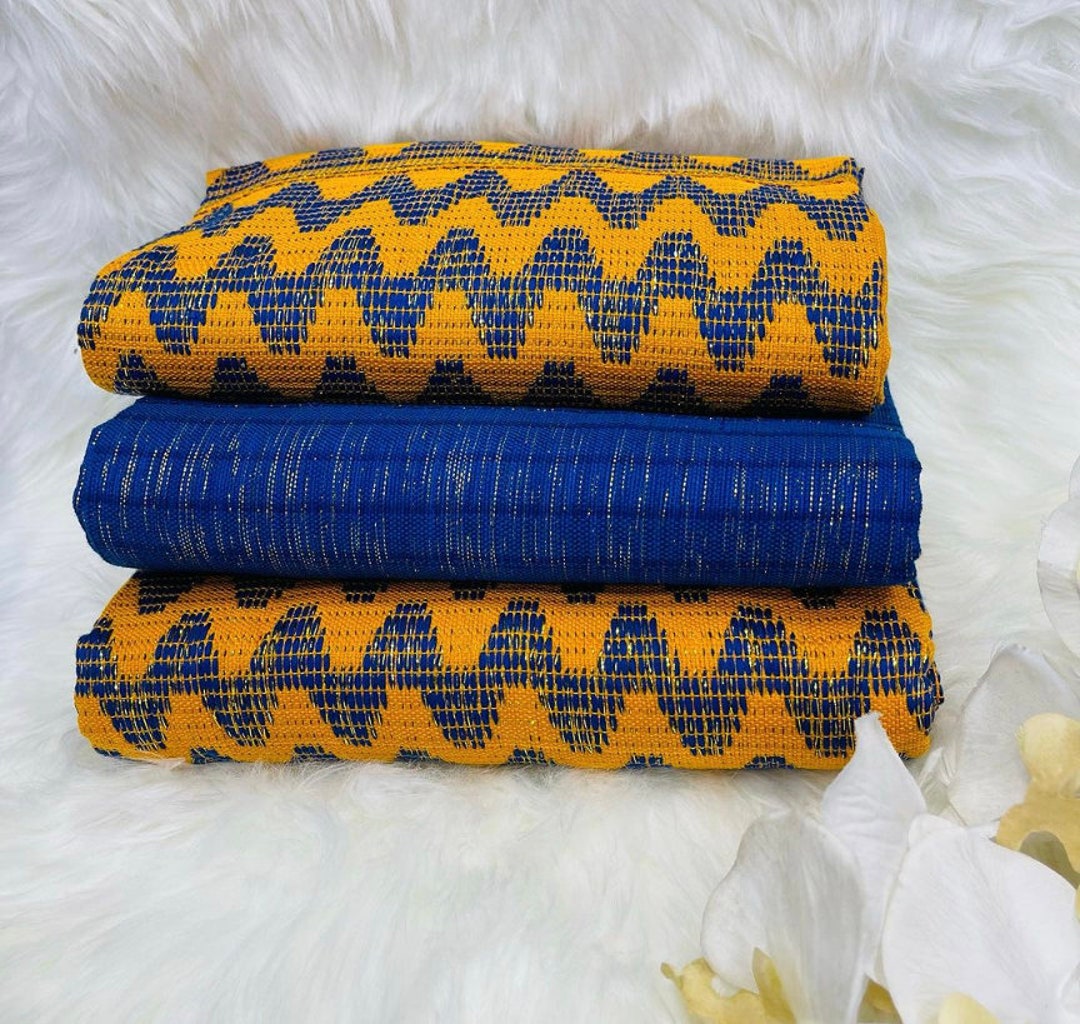 Authentic Kente 6 Yards Genuine Ghana Handwoven Kente Fabric and Kente ...