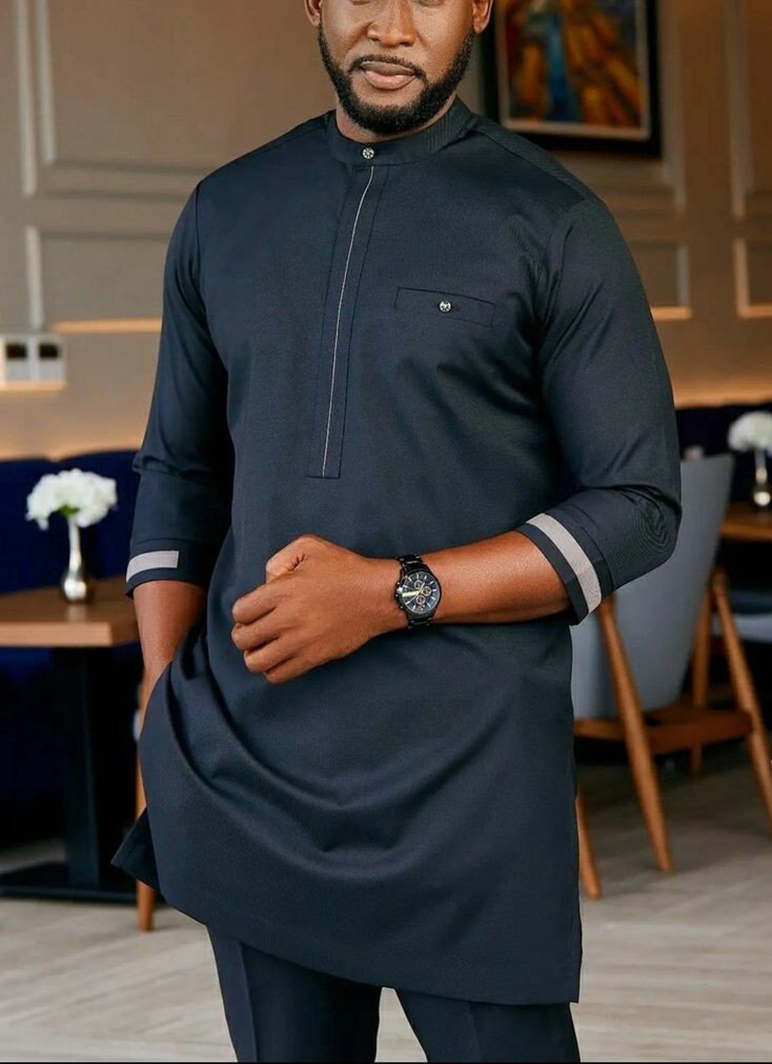 African Men's Suit, African Men Attire, African Wedding Suit, African ...