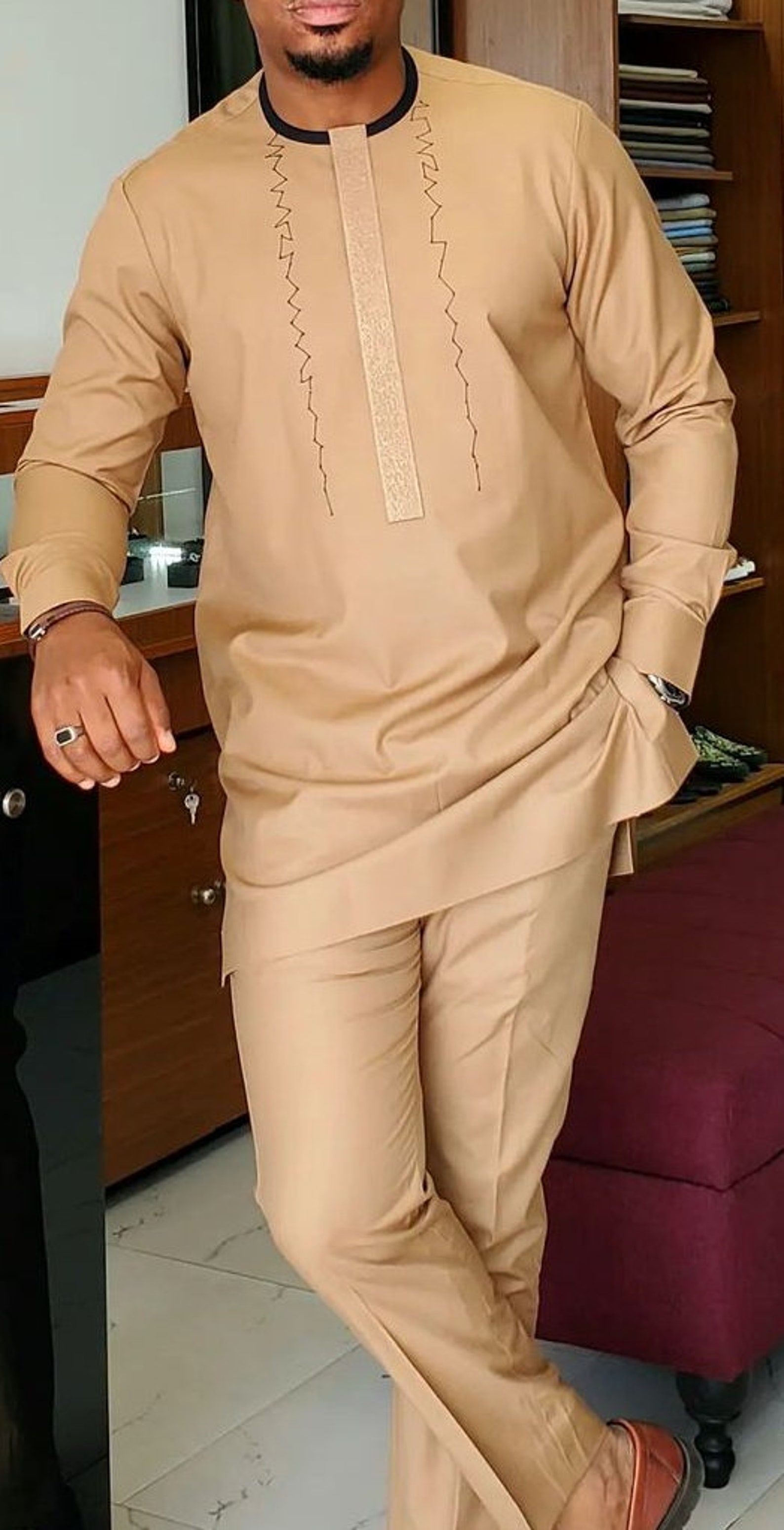 African Men Suit African Men's Clothing African Wedding - Etsy