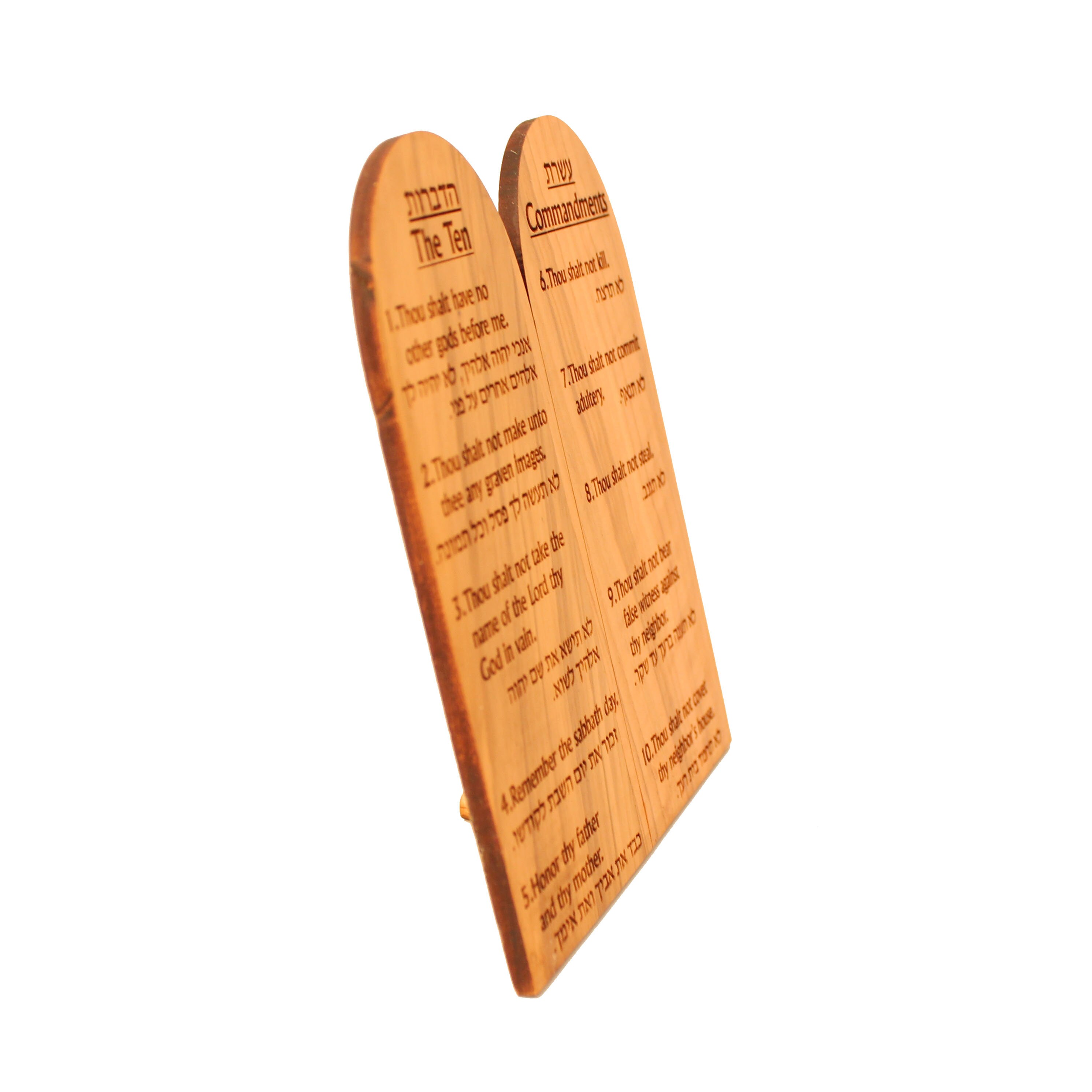 The Lord Ten Commandments Olive Wood Table Top - Etsy