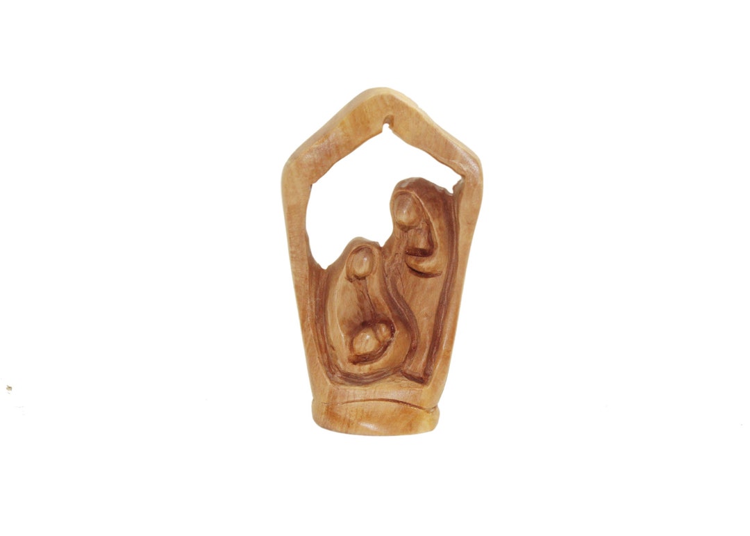 Olive Wood Faceless Nativity Cave - Etsy