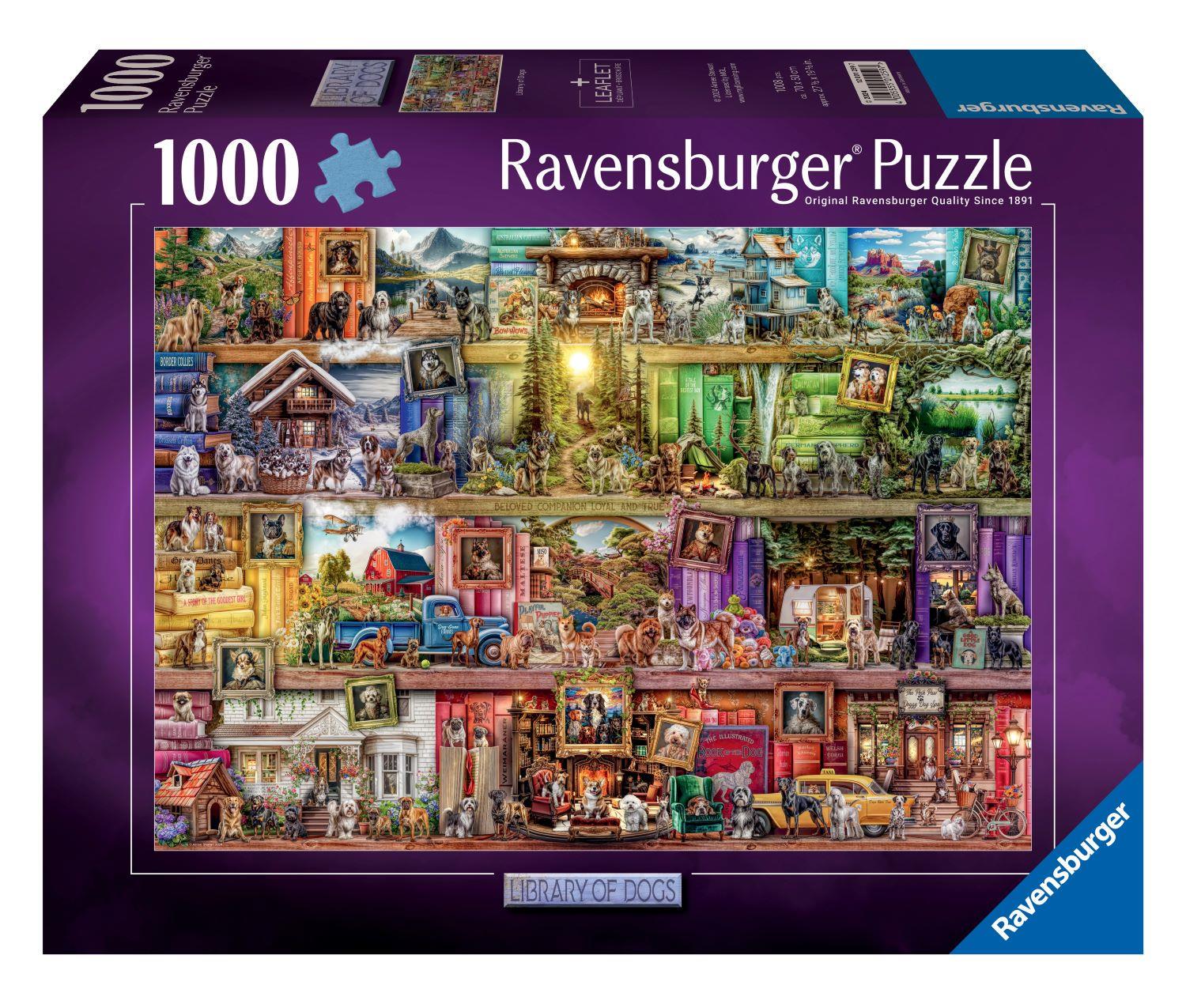 Ravensburger Library of Dogs 1000 Piece Puzzle by Aimee Stewart - Brand ...