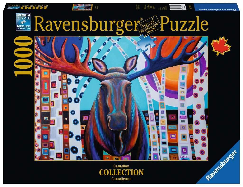 Ravensburger Canadian Collection Winter Moose 1000 Piece Puzzle - Brand ...