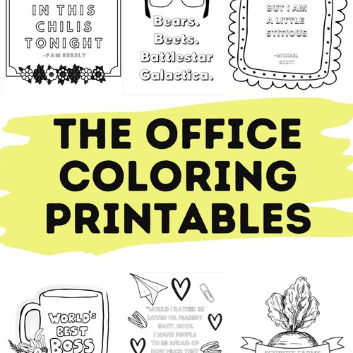 The Office Printable Coloring Book 25 Coloring Pages - Etsy