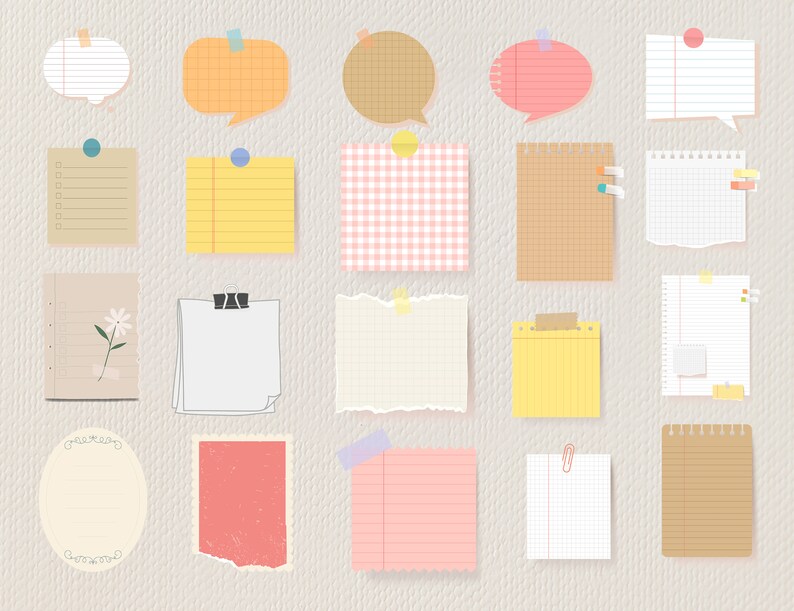 136 Digital Sticky Notes, Digital Stickers, Png Stickers, Goodnotes ...