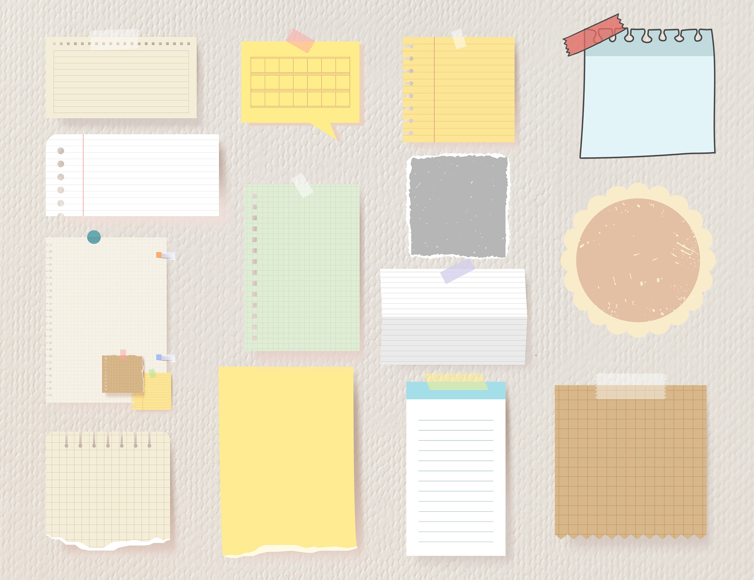 136 Digital Sticky Notes Digital Stickers Png Stickers - Etsy