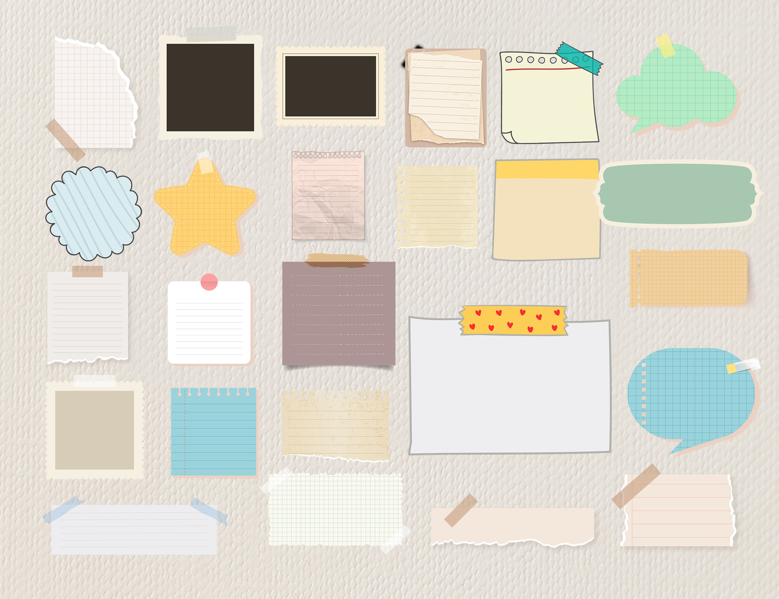 136 Digital Sticky Notes Digital Stickers Png Stickers - Etsy