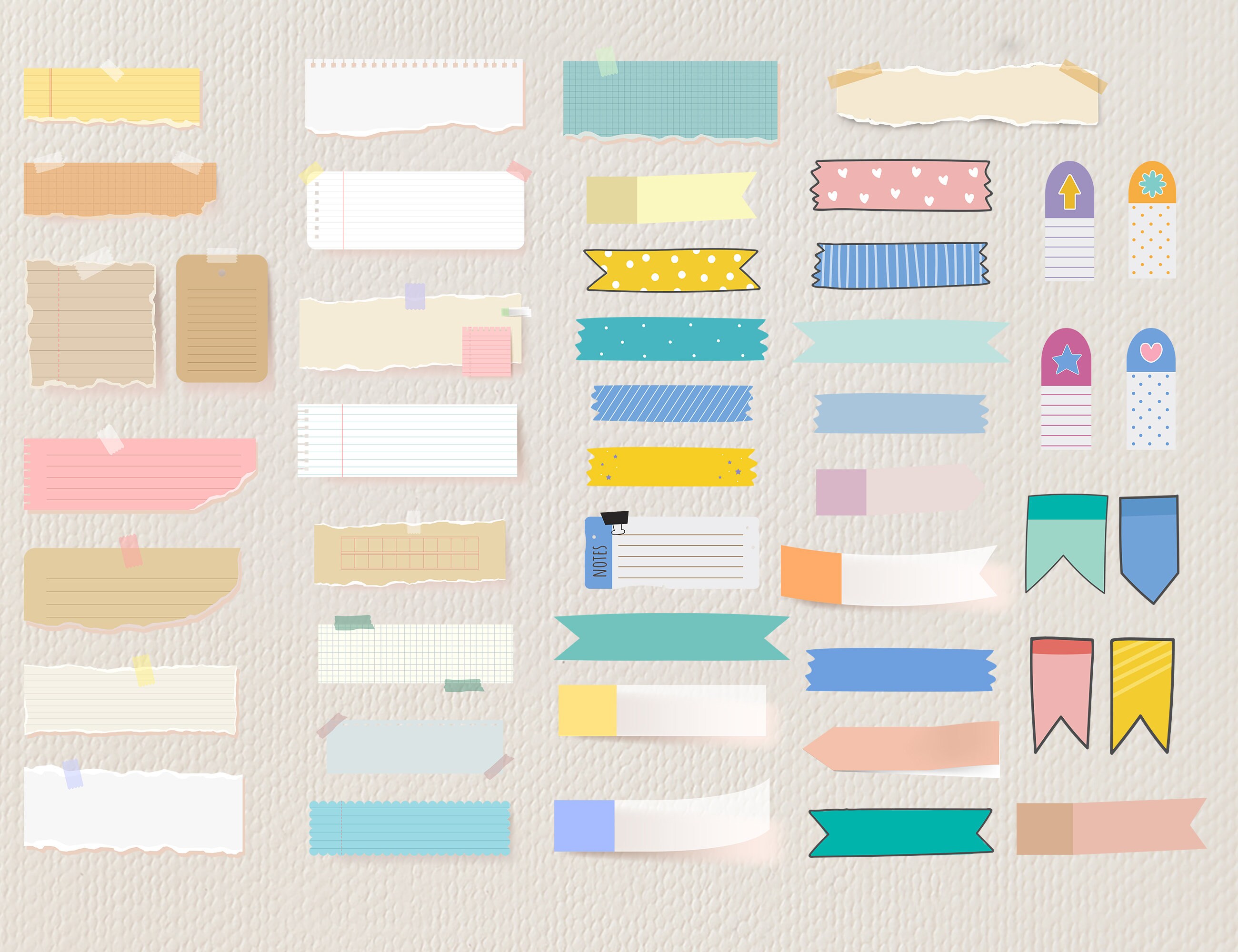 136 Digital Sticky Notes Digital Stickers Png Stickers - Etsy