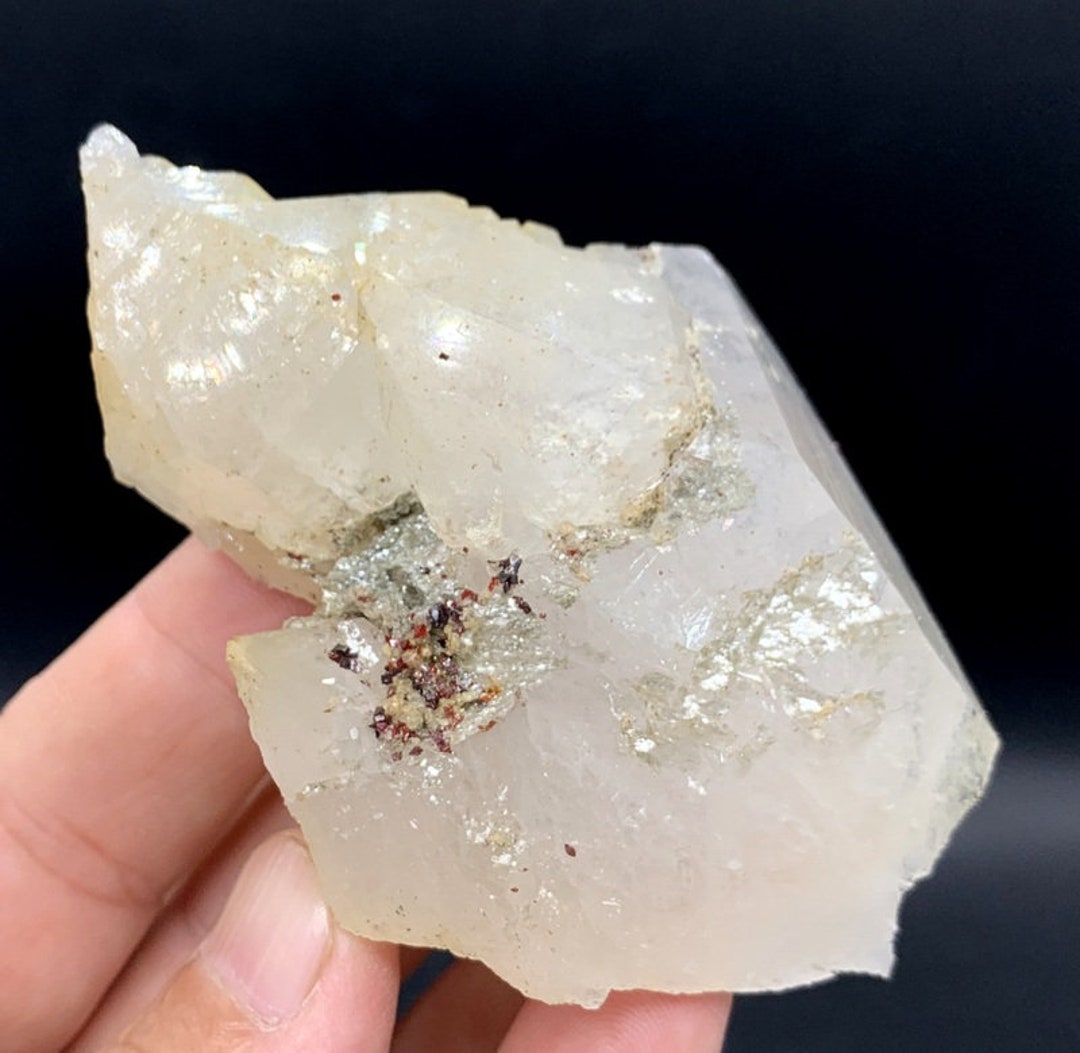 119 Grams Beautiful Combo of Extreme Rare Red Anatase Muscovite on ...