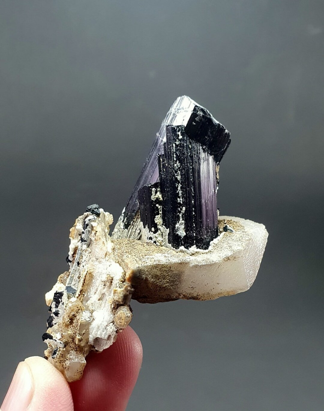 44 Grams Very Beautiful Combo of Schorl With Apatite Crystal From ...