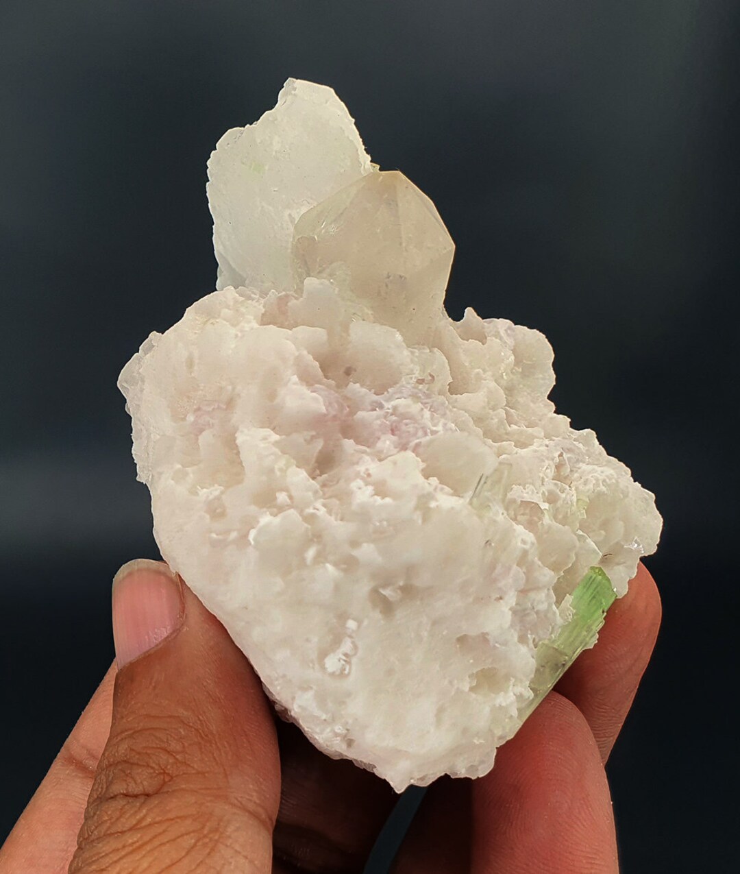 118 Grams Very Beautiful Rare Hambergite Cluster With Bi Color ...