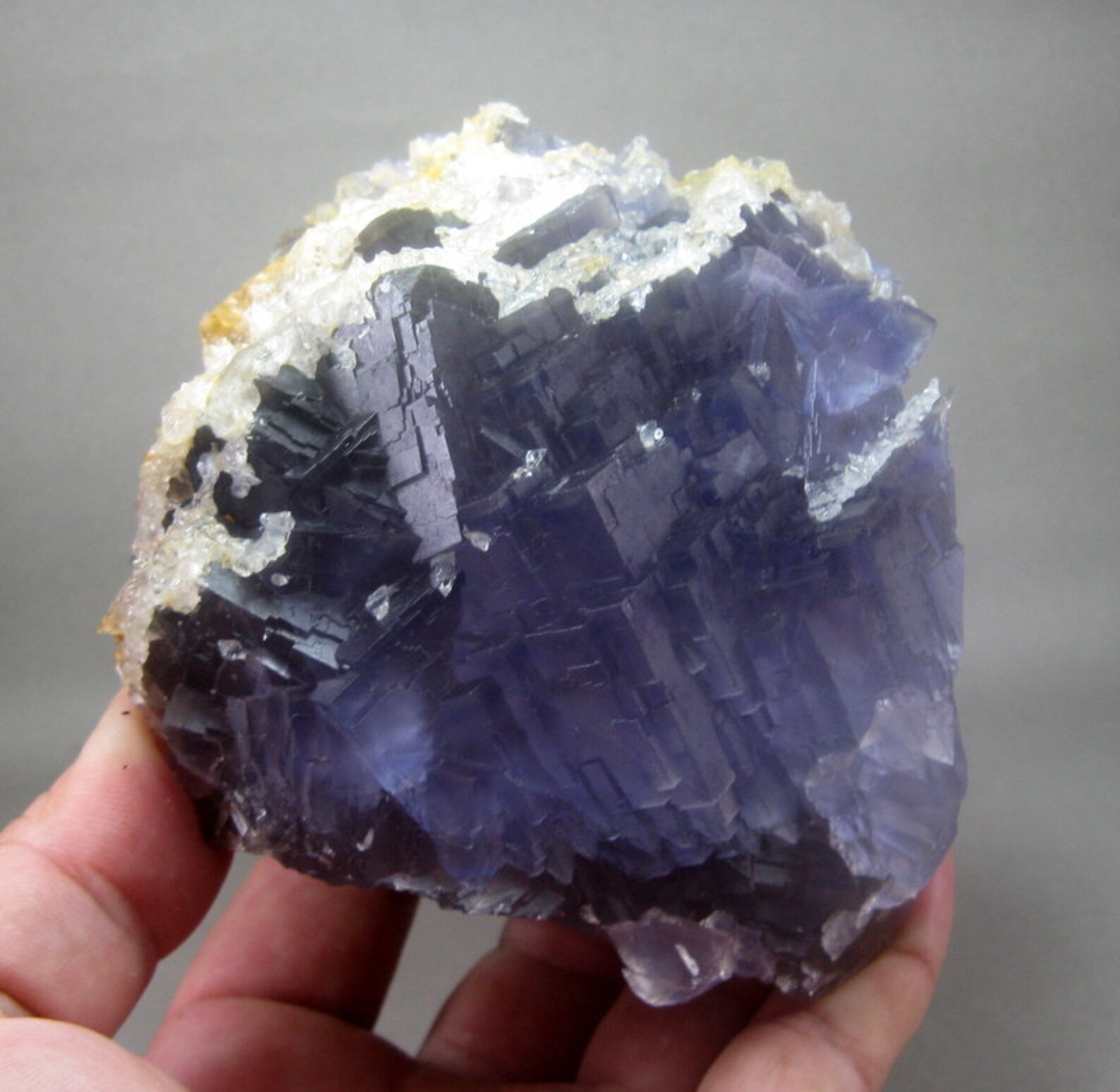 760 Grams Very Beautiful Calcite on Blue Color Fluorite | Etsy