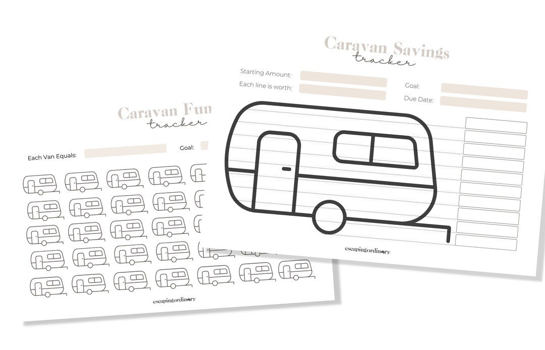 Caravan Savings Visual - Printable Digital Download - Etsy Australia