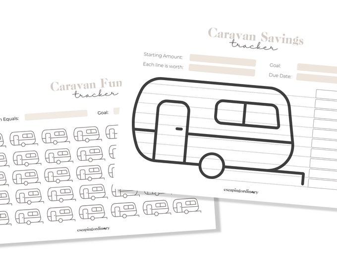 Caravan Savings Visual Tracker Saving for Something Special Colour ...