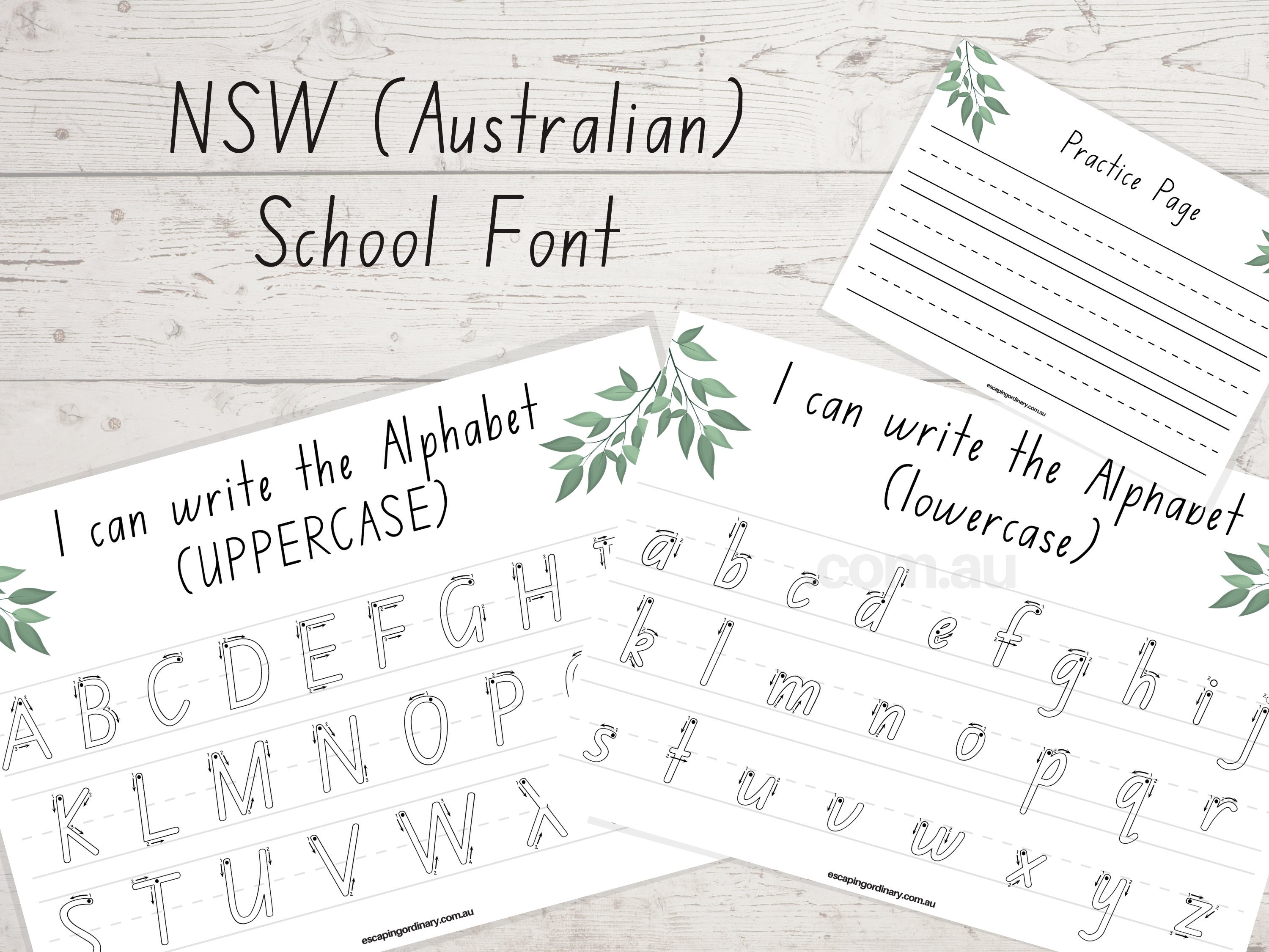 Get Ready for School - School Font Pack - Australia, Learn to Write ...