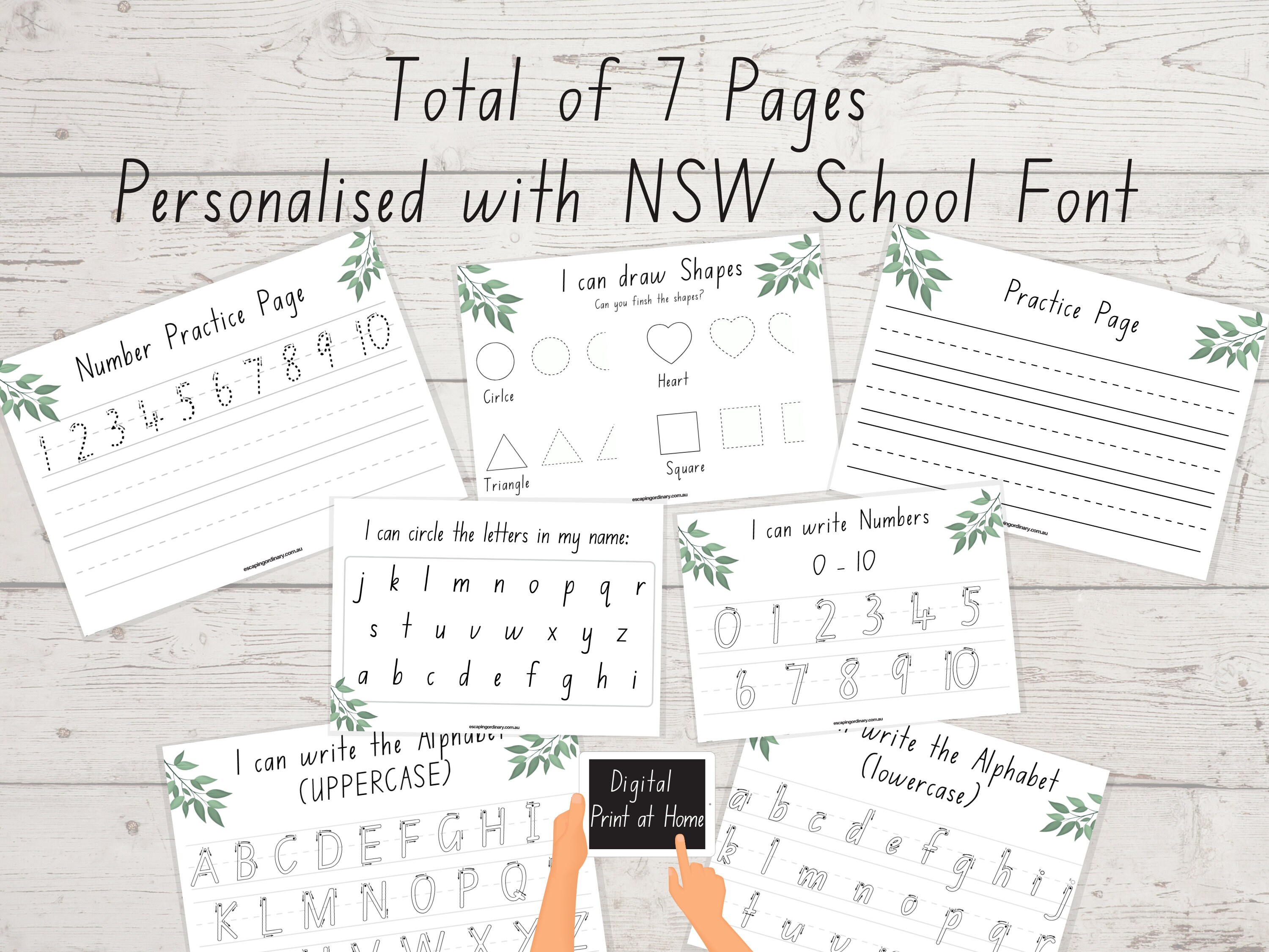 Get Ready for School - School Font Pack - Australia, Learn to Write ...