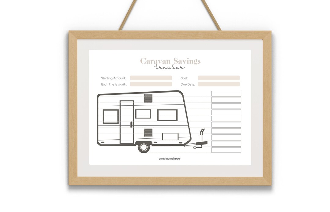Caravan Savings Visual - Printable Digital Download - Etsy