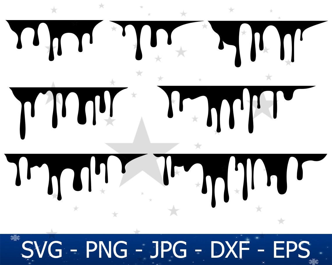 Dripping SVG File Blood, Snow Drip, Melting Drip Svg Dripping Paint ...