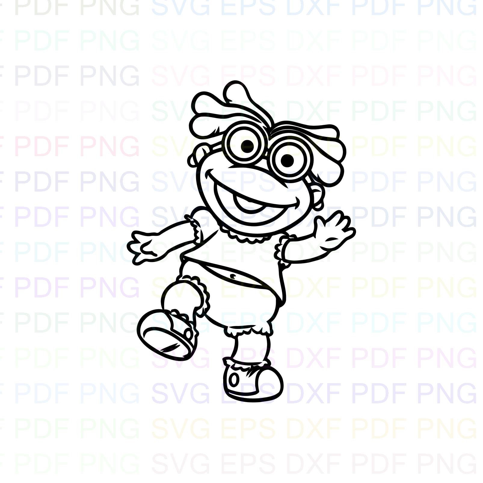 Skeeter Muppet Babies Outline Svg Stitch silhouette Coloring | Etsy