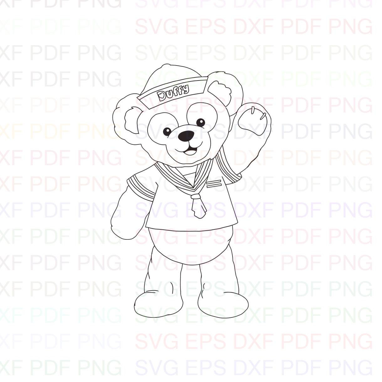 Coloring Duffy Bear Pages Friends Stella Lou Shellie Disneyclips ...