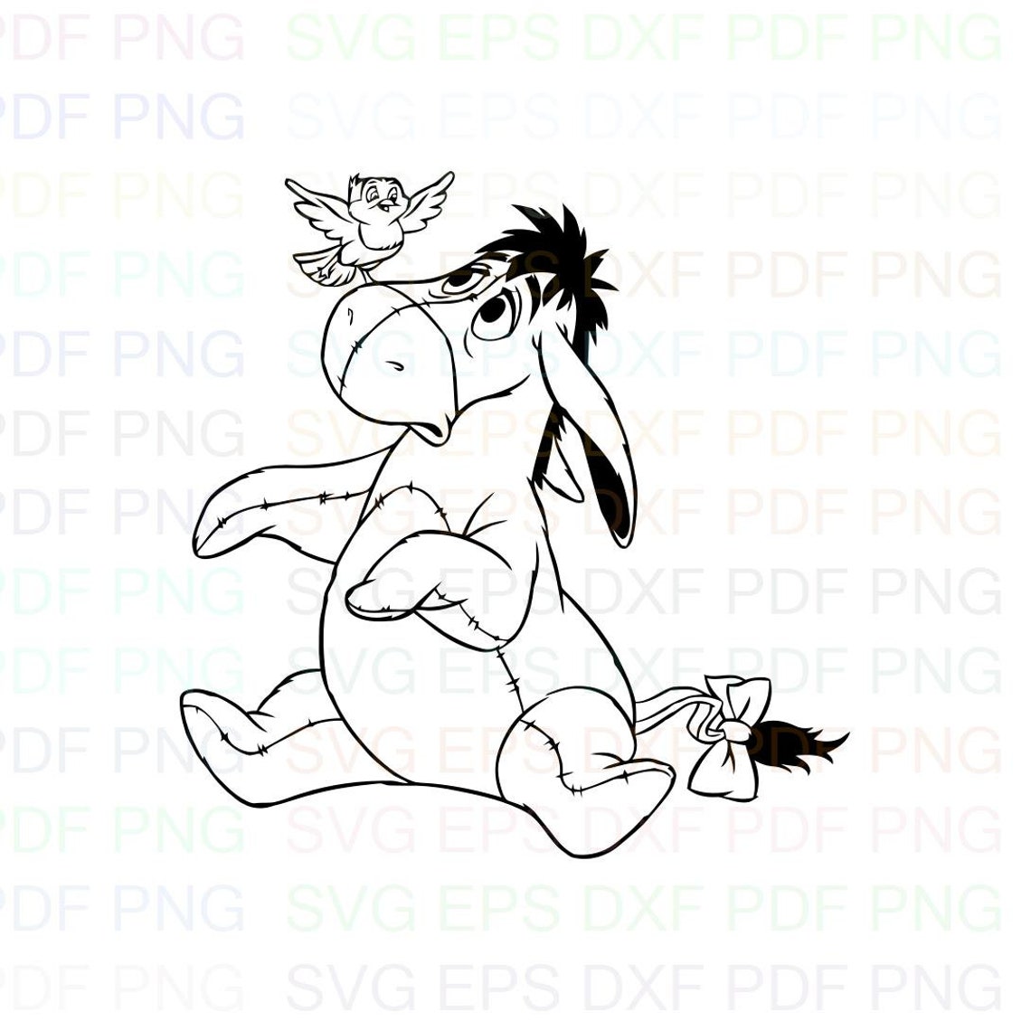 Eeyore Outline SVG