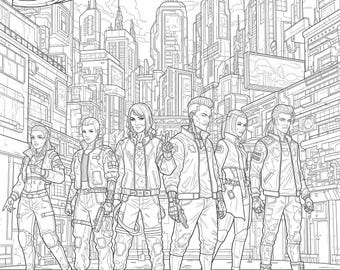 Cyberpunk Coloring Pages, Cyberpunk Coloring Book, Coloring Pages ...