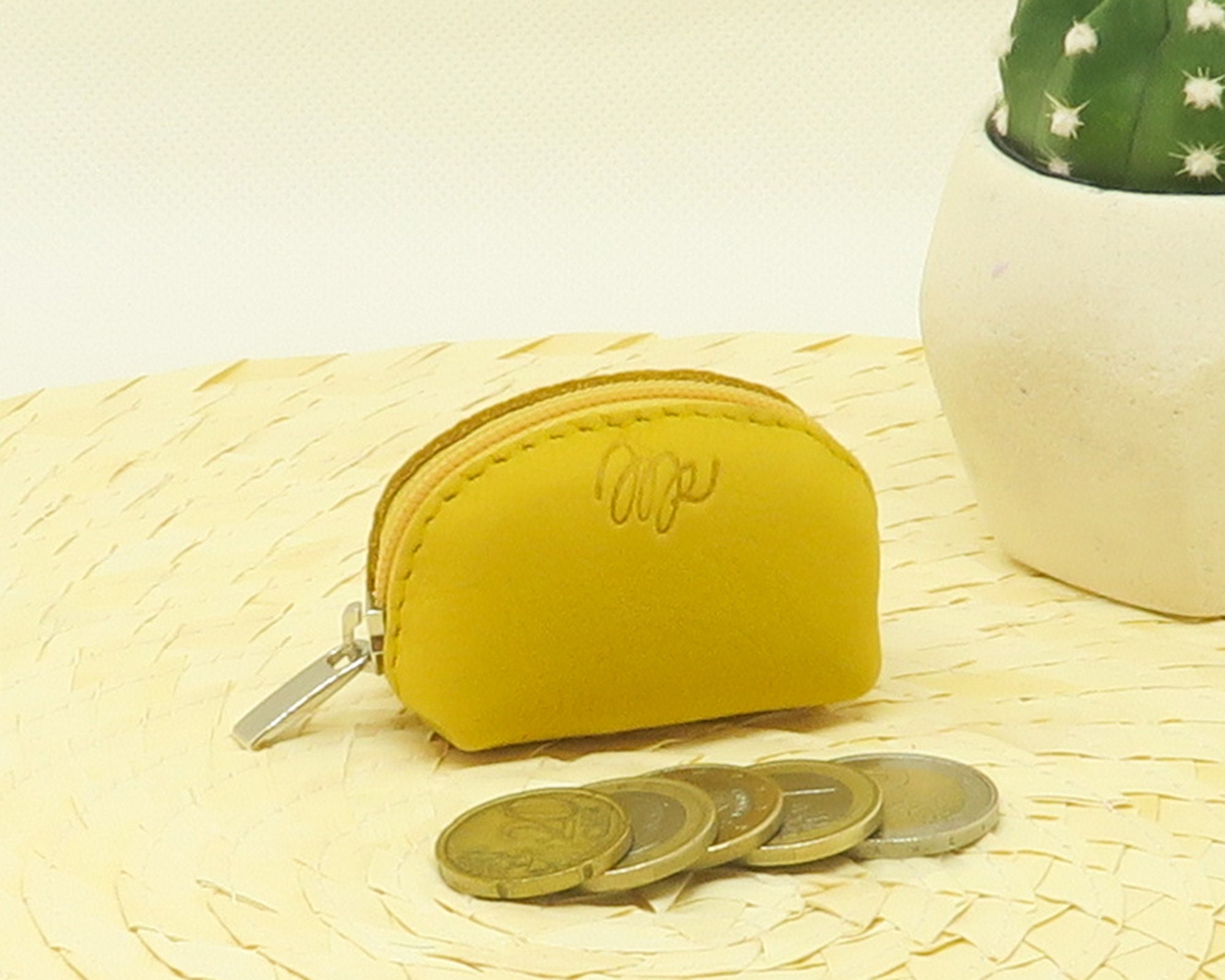 Tiny Leather Pouch, Small Leather Coin Purse, Small Zipper Pouch ...