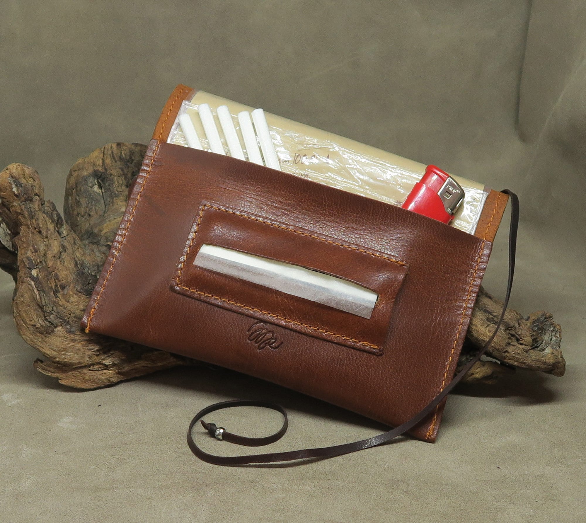 Leather Cigarrette Case, Leather Tobacco Pouch, Handmade Rolling ...
