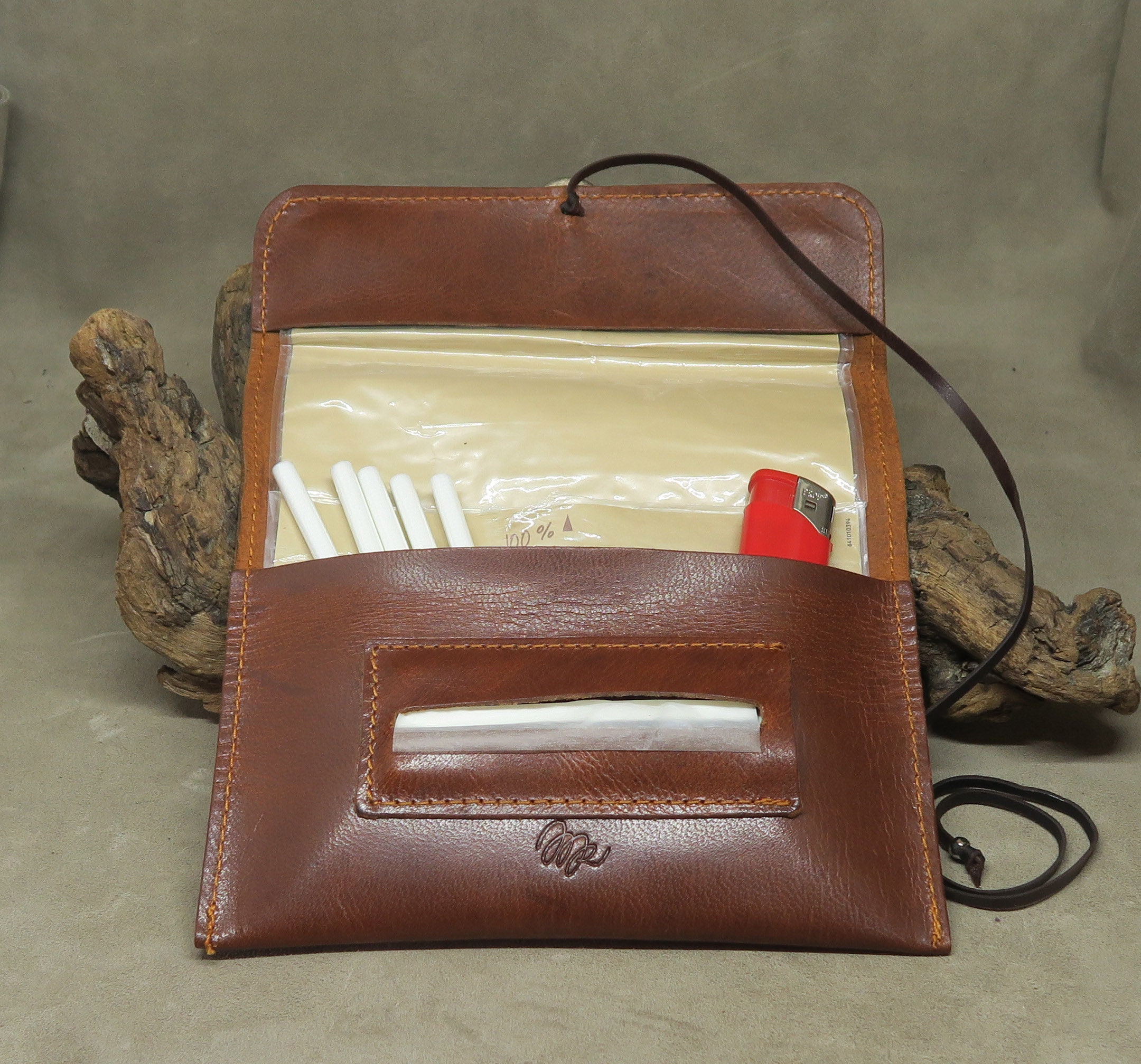 Leather Cigarrette Case, Leather Tobacco Pouch, Handmade Rolling ...
