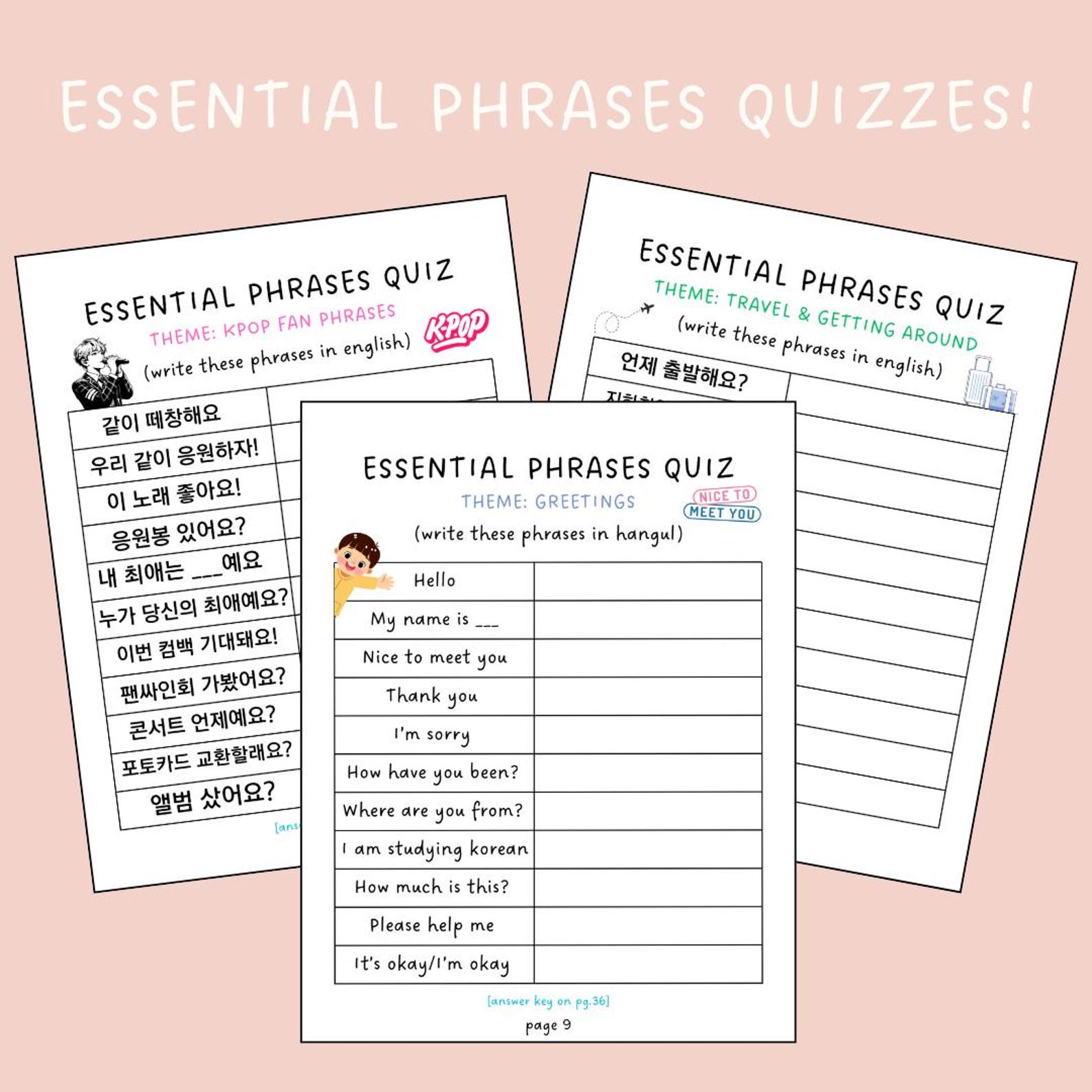 KOREAN MADE FUN : Practice Pack | Workbook | Printable Pdf | Digital ...