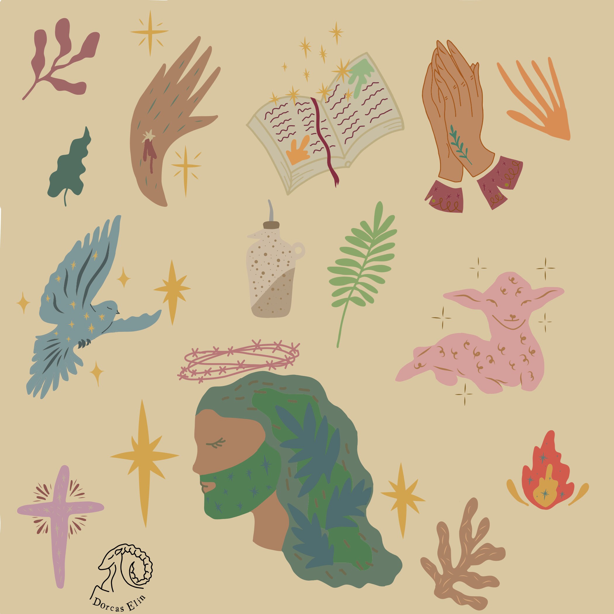 Sticker Pack/ Small Stickers/ Vinyl Stickers/ Jesus Stickers/ Christian ...