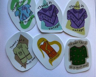 Thrift Store Stickers - Etsy