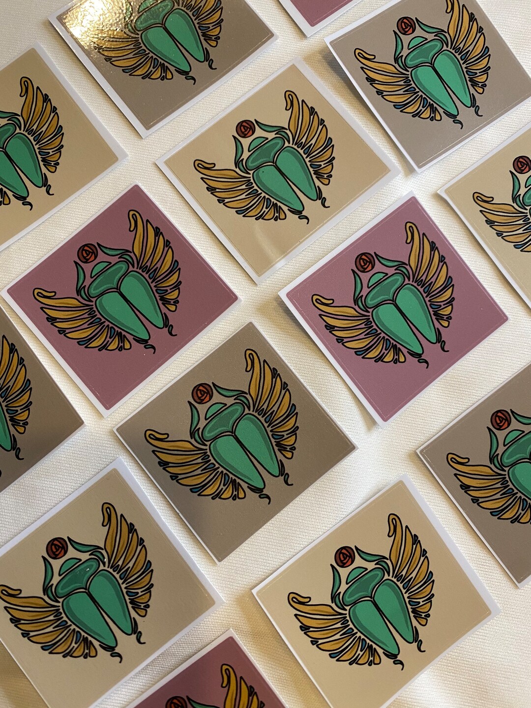 Scarab Beetle Vinyl Sticker: Art Nouveau Egyptian Decal - Etsy