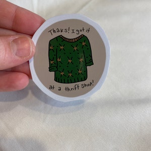 Thrift Shop Sticker/ Vinyl Stickers/ Laptop Stickers/ Drinking Bottles ...