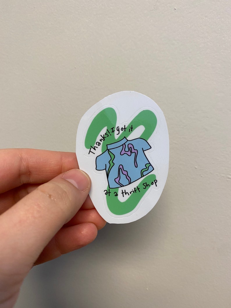 Thrift Shop Sticker/ Vinyl Stickers/ Laptop Stickers/ Drinking Bottles ...