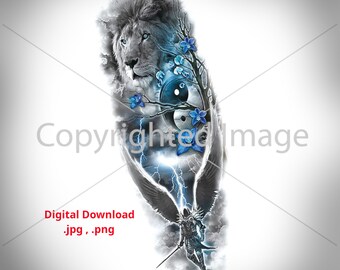 Cool Sleeve Tattoo Design Digital Download - Etsy