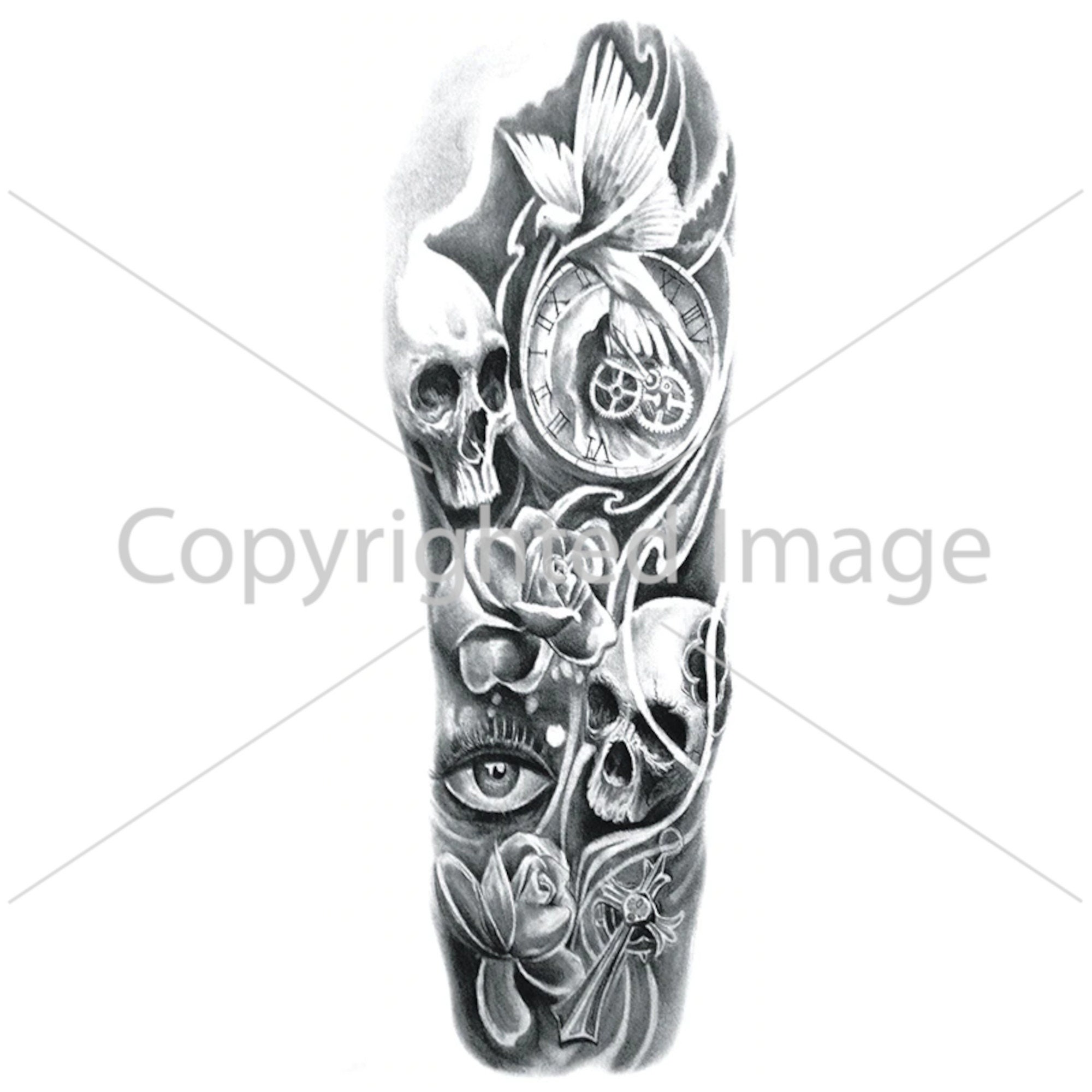Skull Sleeve Tattoos Designs