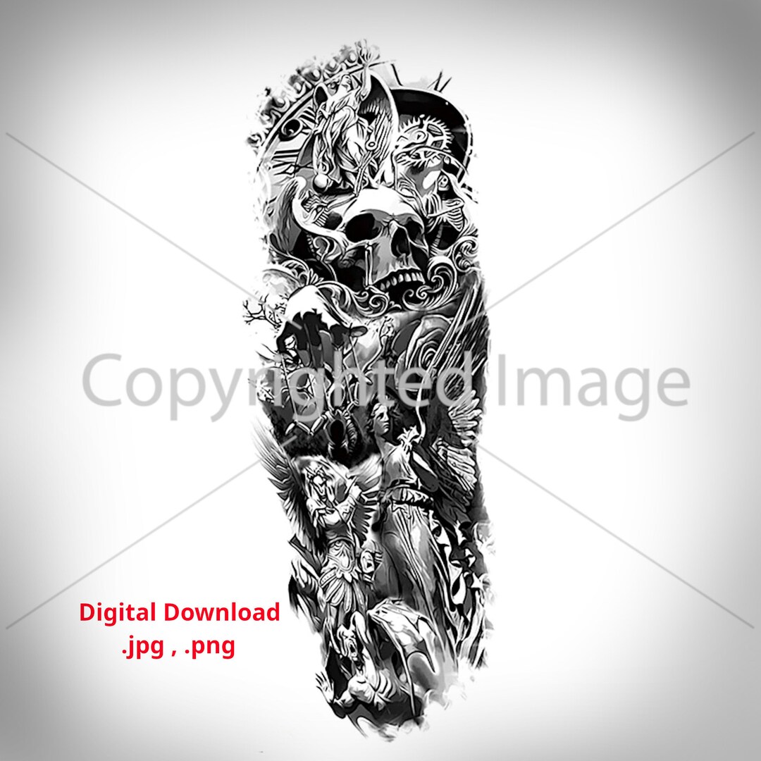 Cool Sleeve Tattoo Design Digital Download - Etsy